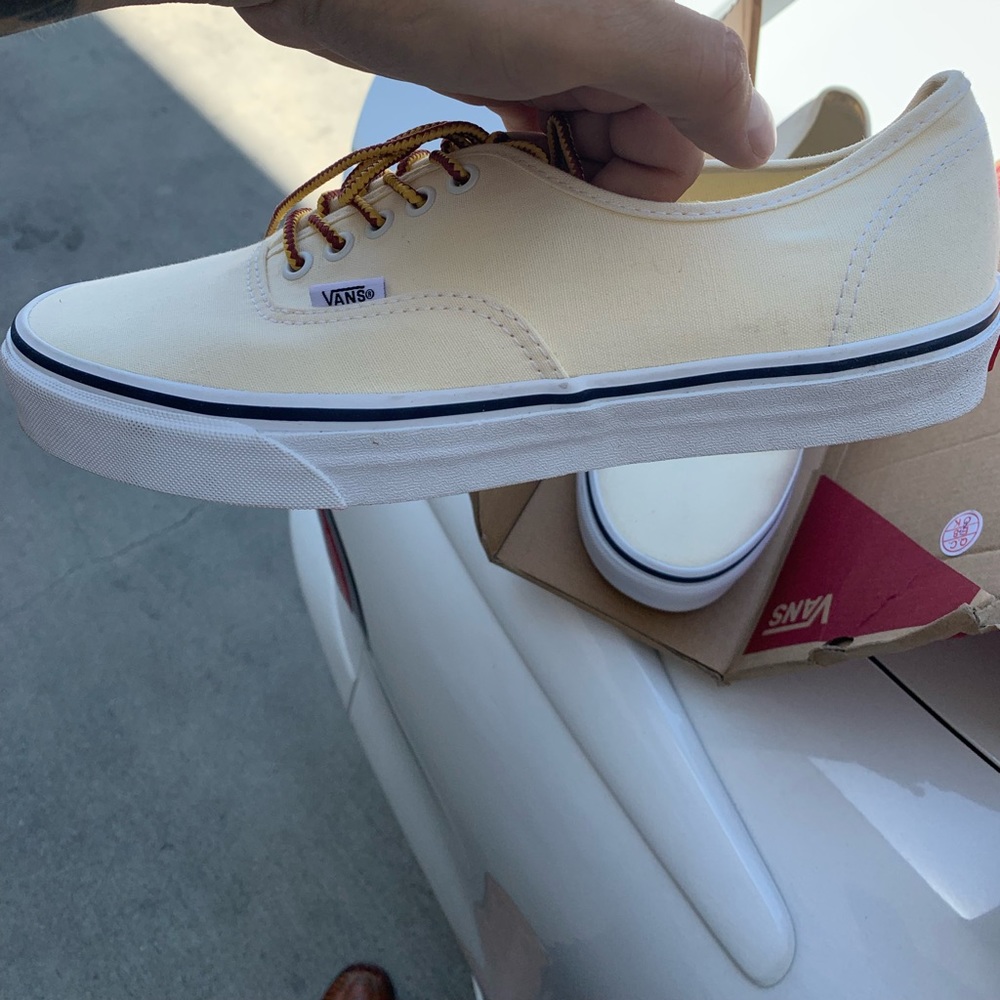 Vans Skate Authentic Men's Off White Low Athletic Ska… - Gem